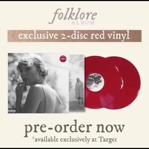 Taylor Swift | Accessories | New Taylor Swift Folklore Red Vinyl Mmbtm ...